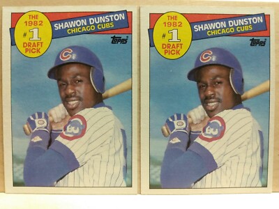 (2) 1985 Topps Shawon Dunston #1 Draft Pick #280 Chicago Cubs Rookie | eBay