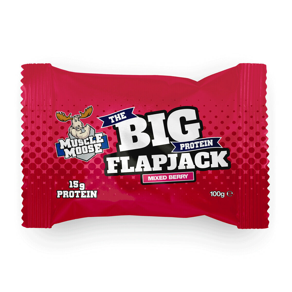 Muscle Moose Big Protein Bar Flapjack Snack 12x100g Low Sugar Flapjacks ...