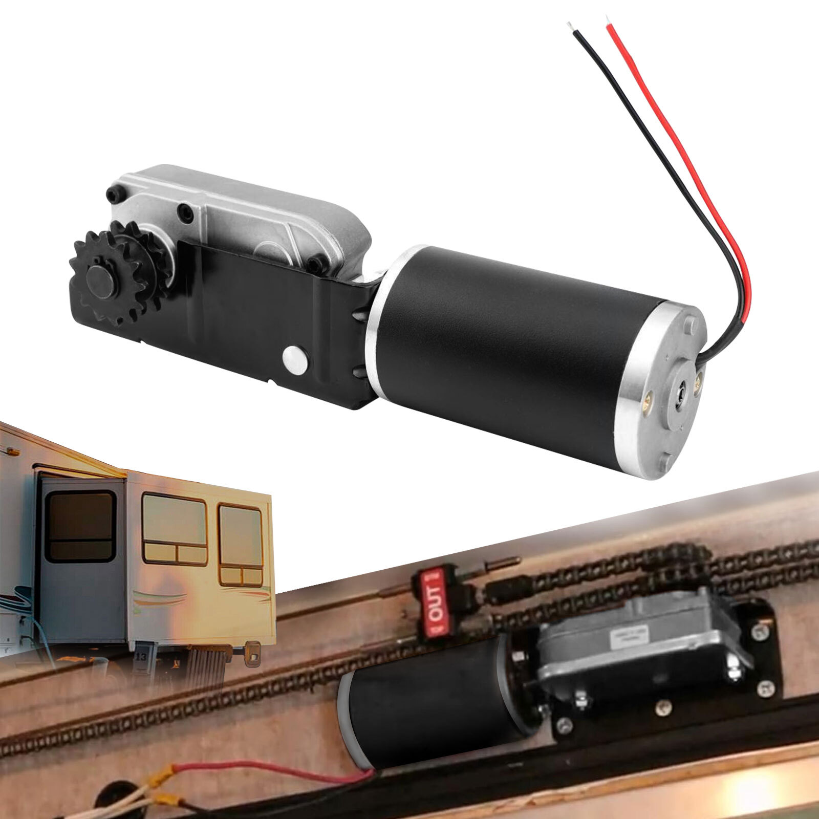 RV Slide-Out Motor & Gearbox Assembly For RV BAL Accu-Slide Cable ...