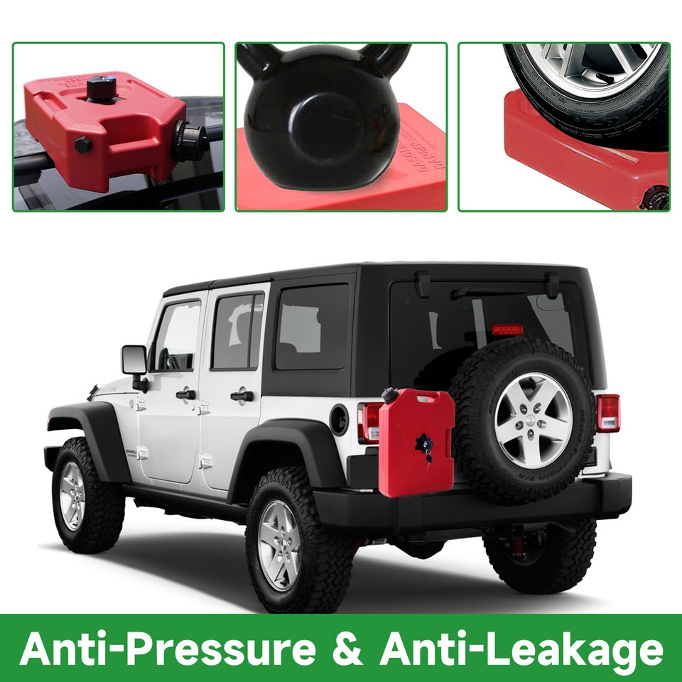 2 Gallon Large Capacity Gas Gasoline Can Fuel Tank Pack 7.6L Red ...