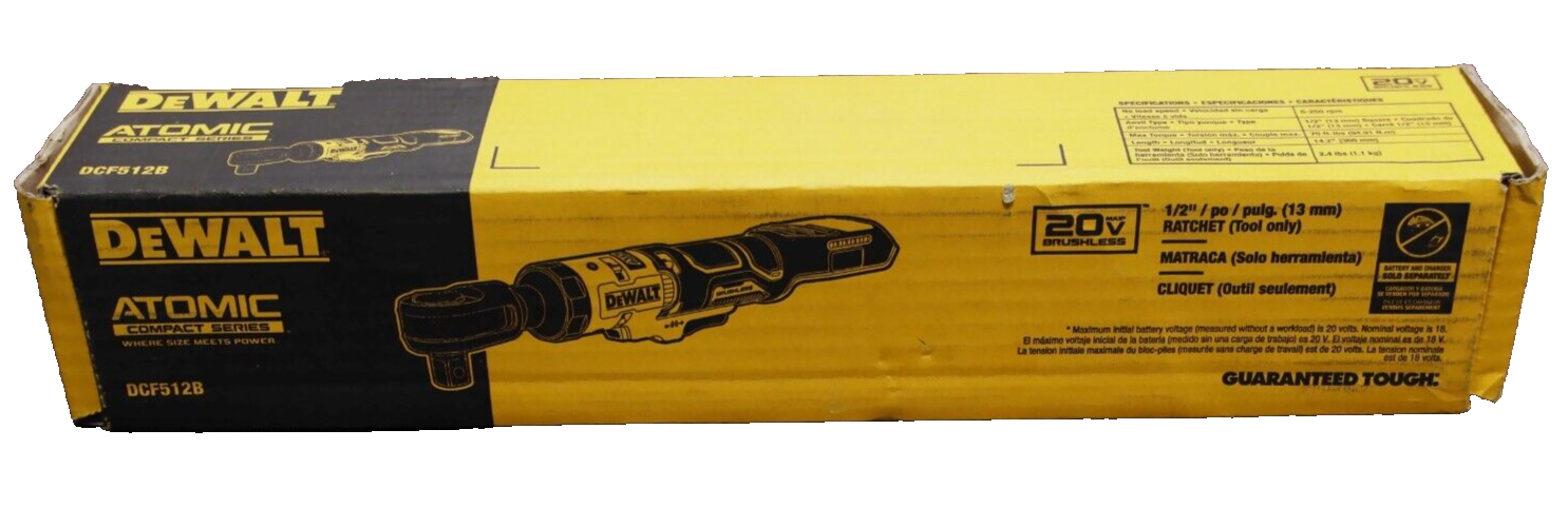 DEWALT DCF512B ATOMIC 20-Volt MAX Cordless 1/2 in. Ratchet (Tool-Only ...