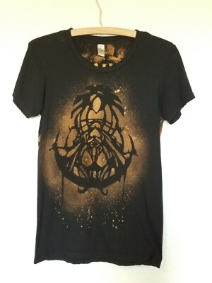 GOVINDA Music Black & Brown Logo Art T-Shirt Austin TX 100% Cotton Size ...