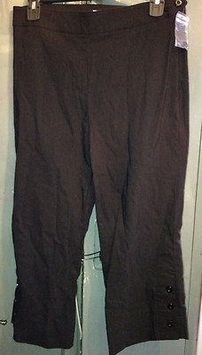 BLACK FLAT FRONT CAPRIS FROM DRESS BARN-LADIES 4-NEW W/O TAGS | eBay