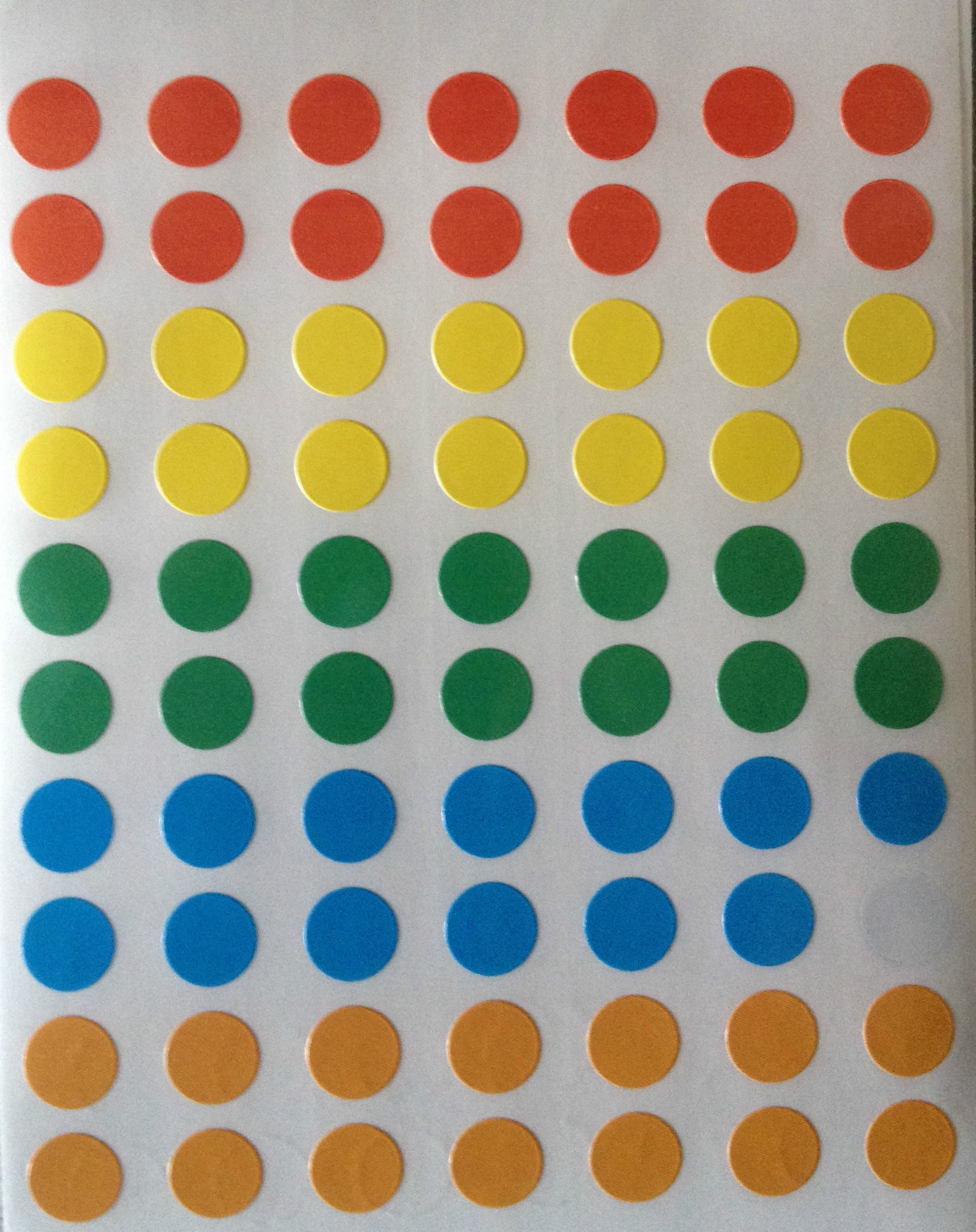 700 (2Packs) Sticky Coloured Dots 8mm Stickers Round Adhesive Spot ...