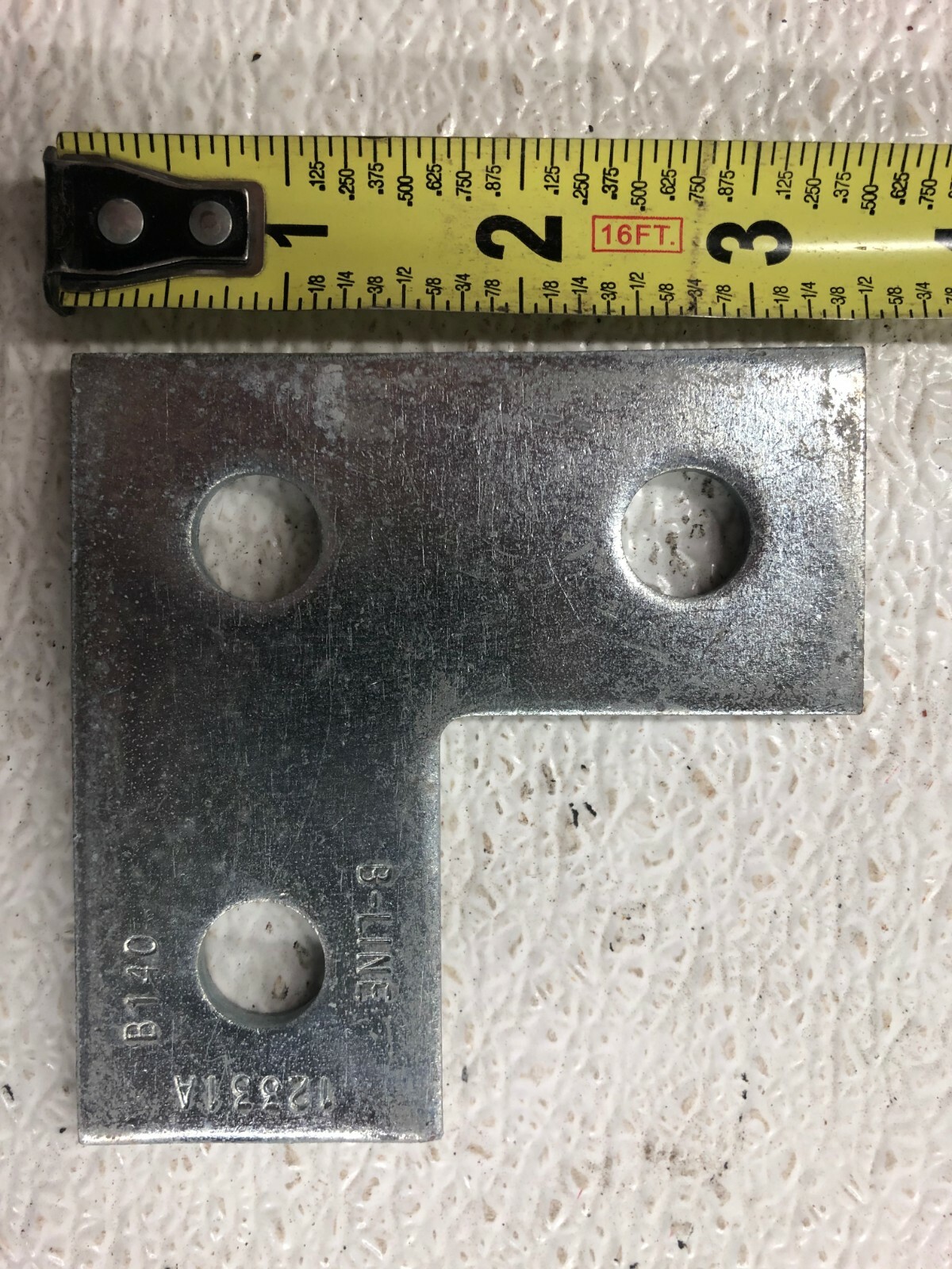 B-Line B140 3-Hole Corner Connector Plate Zinc Strut Fitting USED (Lot ...