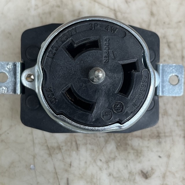 Arrow Hart Div Cooper CS6369 3 Pole 4 Wire 50a 125/250v Locking ...