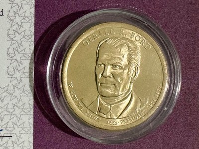 2016-D US Presidential Golden One Dollar Coin Uncirculated Gerald Ford ...