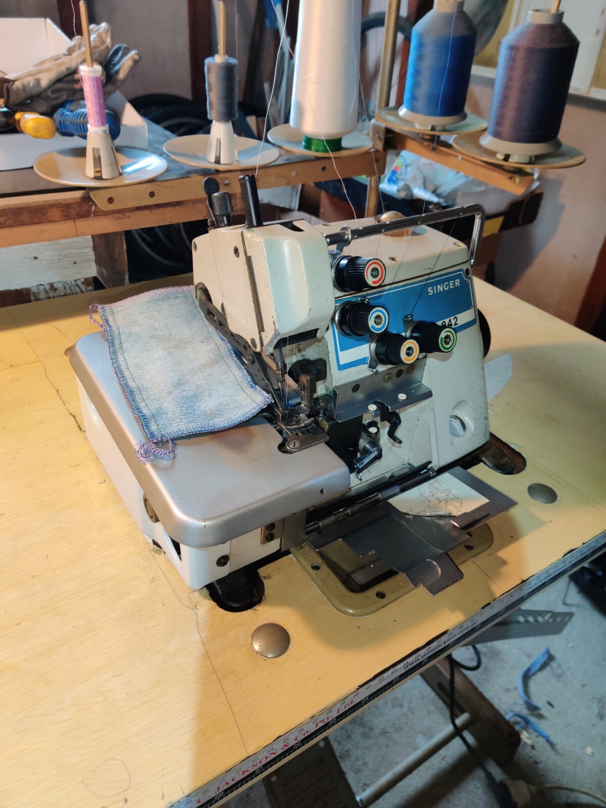 Singer high speed industrial overlocker sewing machine | eBay