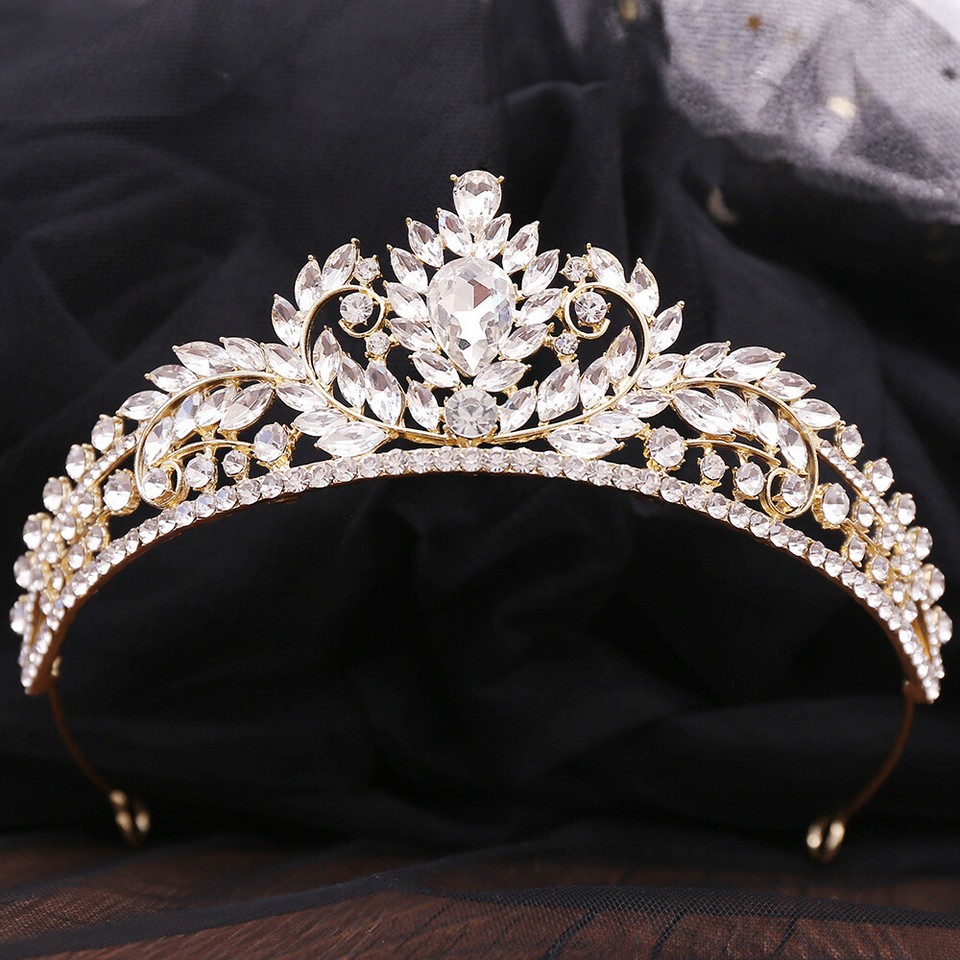 5cm Tall Crystal Large Wedding Queen Princess Prom Tiara Crown For ...