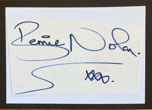 Bernie Nolan Irish Actress & Singer, 1960-2013 Original Autograph on 6 ...