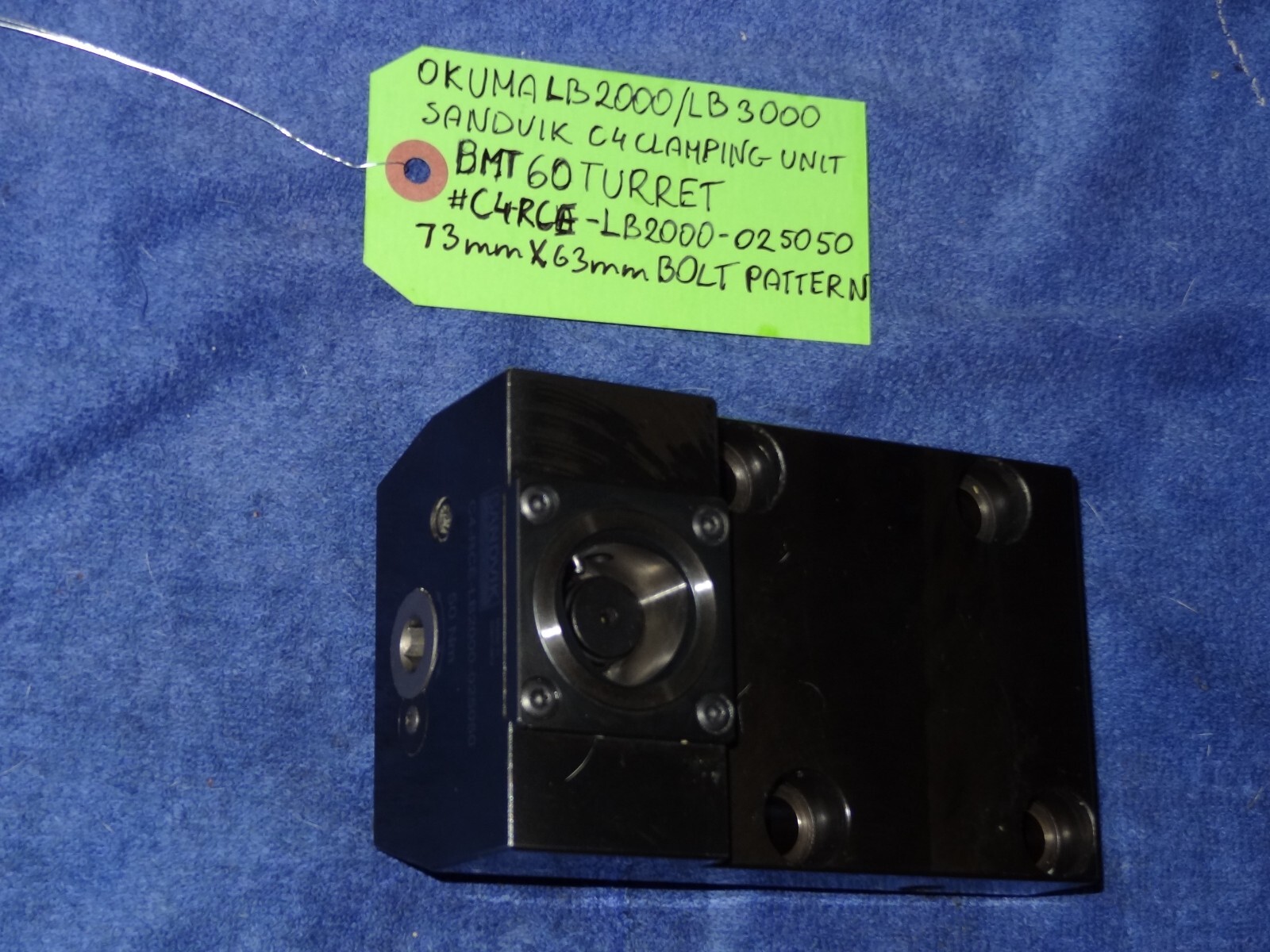 OKUMA LB2000/LB3000 BMT60 TURRET SANDVIK C4 CLAMPING UNIT 73X65 mm BOLT ...