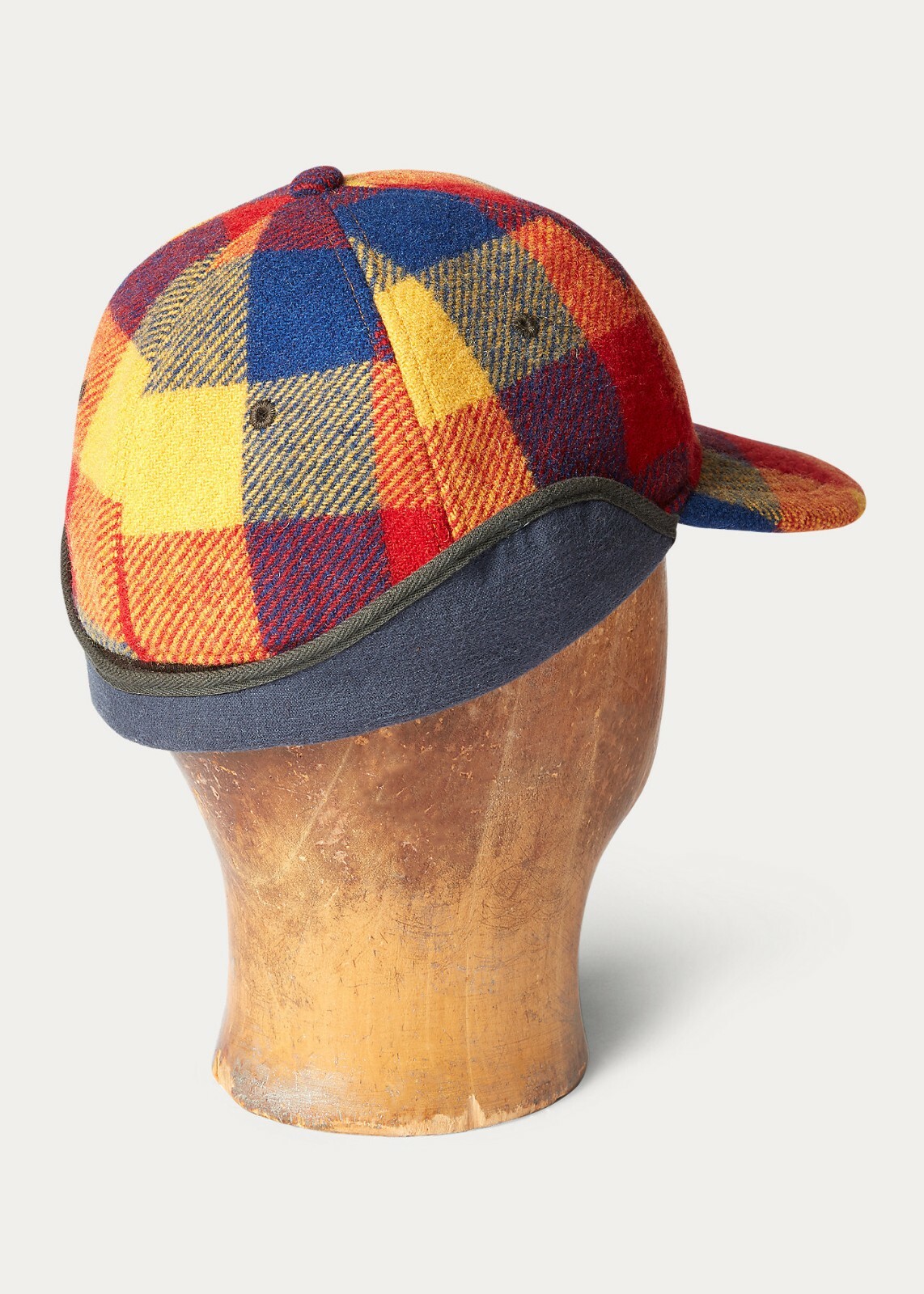RRL Ralph Lauren 1940s Inspired Pilot Wool Cotton Fitted Earflap Cap ...