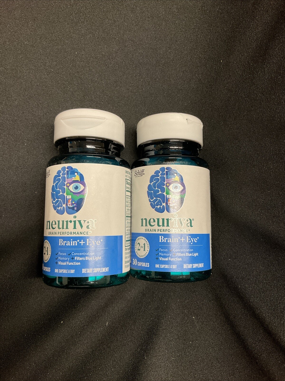 Lot Of 2 Neuriva Brain Performance & eye Vision Health Support 30 Ea ...