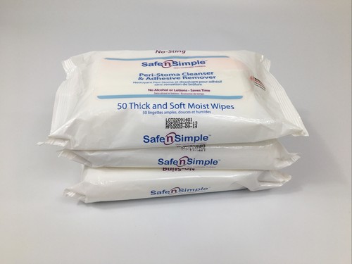 150 SafenSimple SNS00525 Peri-Stoma Cleaner & Adhesive Remover Wipe Exp ...