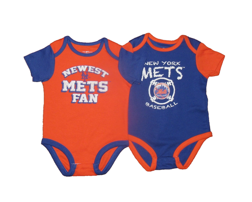 New York Mets MLB Bodysuit Creeper Set of Two Baby Unisex Size 6/9M ...