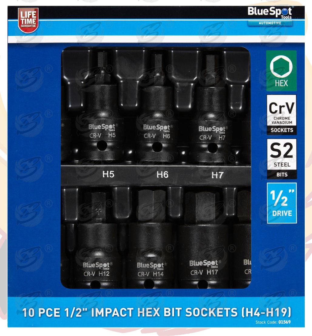 IMPACT HEX BIT Sockets Set 1/2" Drive Impact H4 To H19 Allen Key S2 ...