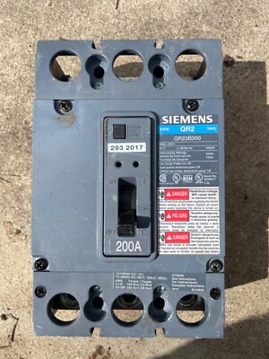 Siemens 3-Pole 200 Amp 240V Circuit Breaker (QR23B200) 804766136665| eBay
