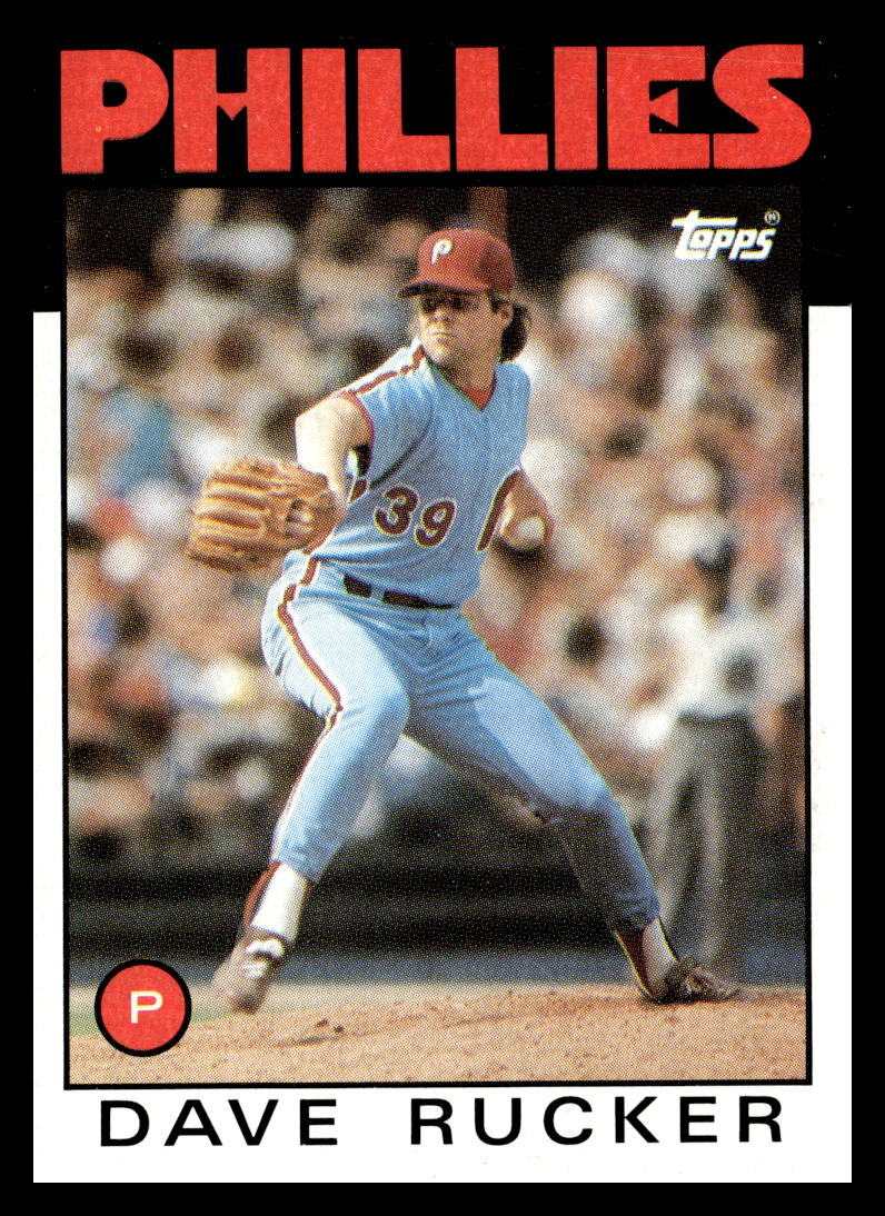 1986 Topps #39 Dave Rucker Philadelphia Phillies Baseball Card | eBay