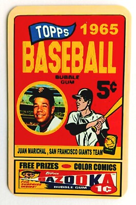 JUAN MARICHAL VINTAGE STYLE ADS 1965 TOPPS WRAPPER ART CARD | eBay
