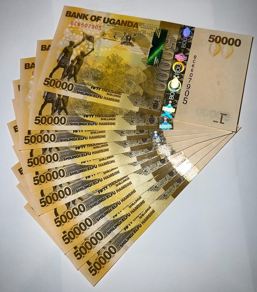 Uganda, 50000 (50,000) Shillings - New 2024 UNC Gorilla Authentic ...