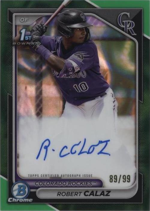 2024 Bowman - Chrome Prospect Autographs Green Refractor #CPA-RC Rolphy ...