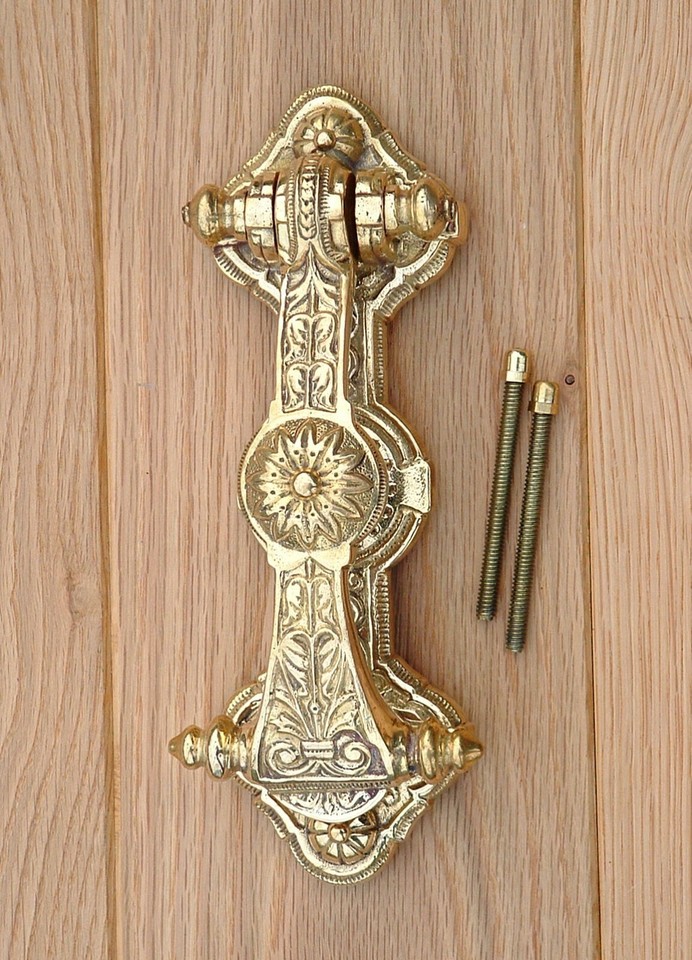 Large Brass Victorian Sunflower Door Knocker – antique vintage knockers ...