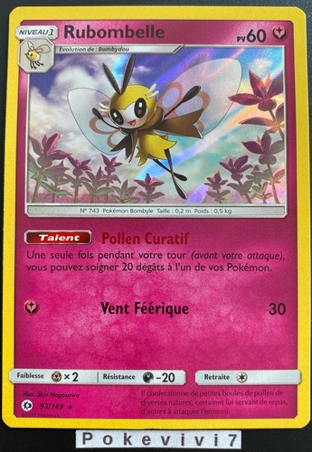 Carte Pokemon RUBOMBELLE 93/149 Holo Soleil et Lune 1 SL1 FR NEUF | eBay