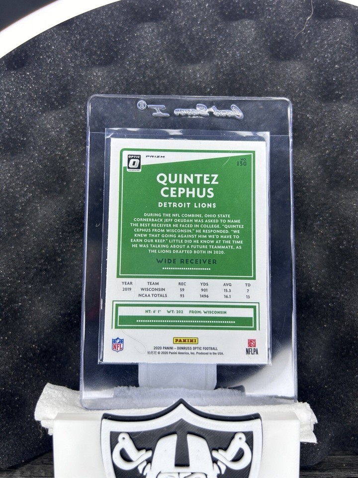 2020 Panini Donruss Optic Quintez Cephus #130 Rookie RC Blue Hyper SP ...