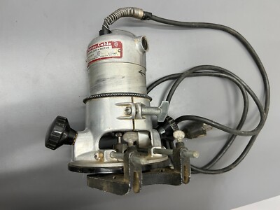 VINTAGE PORTER CABLE MODEL 100 1/4" ROUTER W BASE & FENCE TESTED GREAT ...