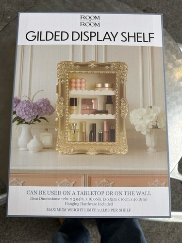 TikTok VIRAL Vanity Display Shelf Room2Room Gilded Gold Shelf Brand New ...