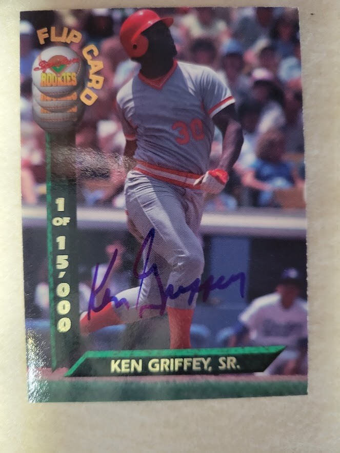 1994 Signature Rookies Flip Cards Duo Ken Griffey Sr/Craig Griffey ...