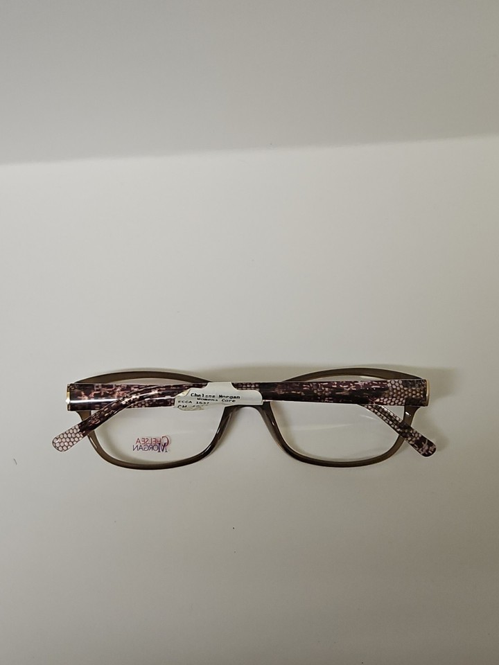 Chelsea Morgan CM 4011 TP Round Womens Brown Eyeglasses Frames 53[]16 ...