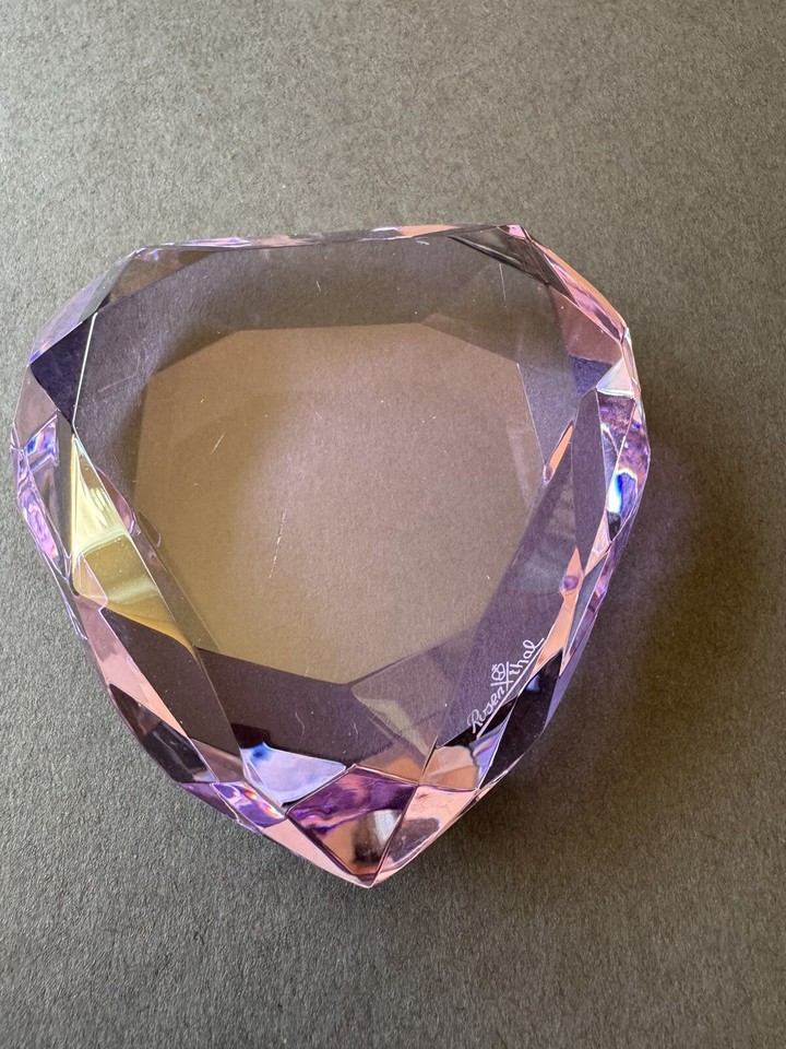 ROSENTHAL HEART-LILAC CRYSTAL PAPERWEIGHTS | eBay