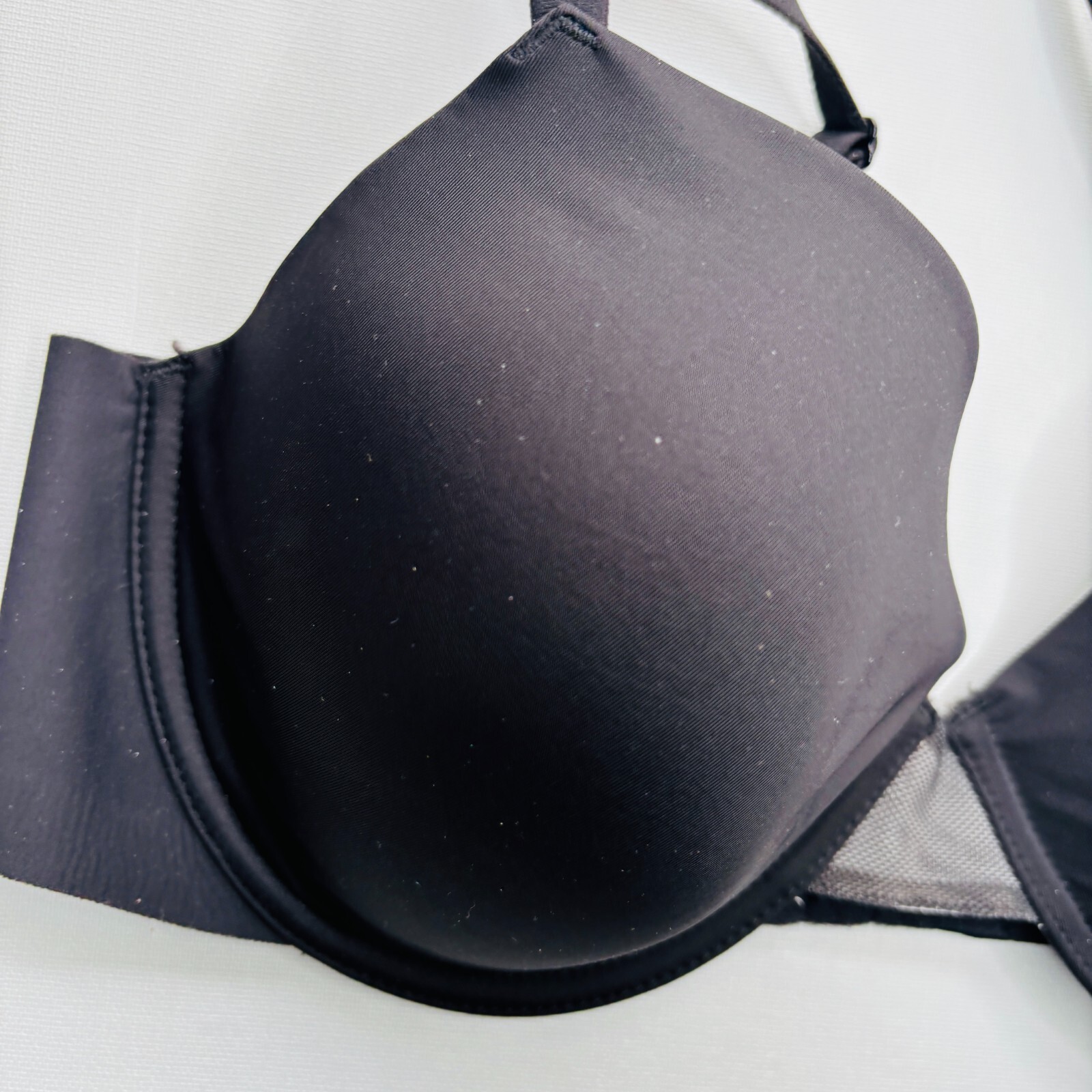 Maidenform Back Smoothing Bra 36C Black Satin Lined U… - Gem