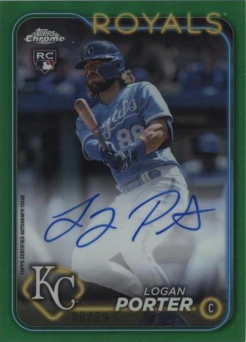 2024 Topps Chrome - Rookie Autographs Logan Porter #RA-LP Green ...