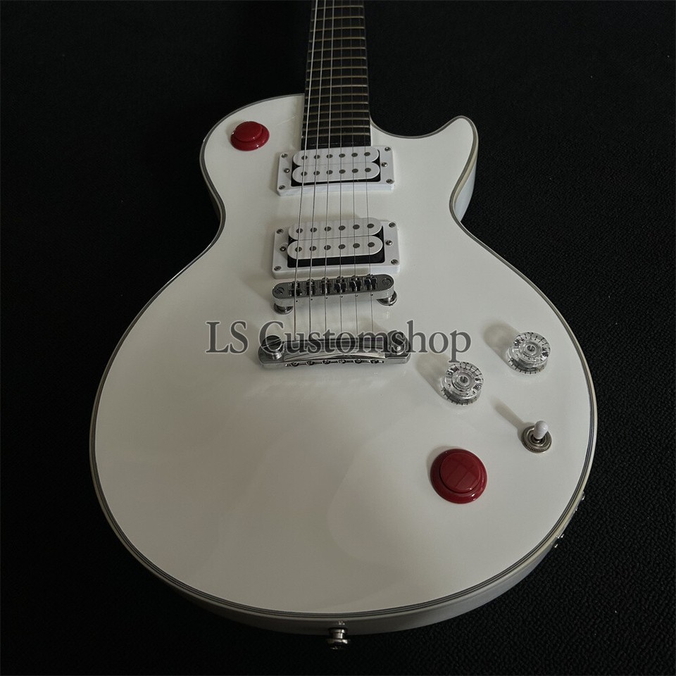 Custom Buckethead lp Electric Guitar Alpine White 24F Red Killswitch ...