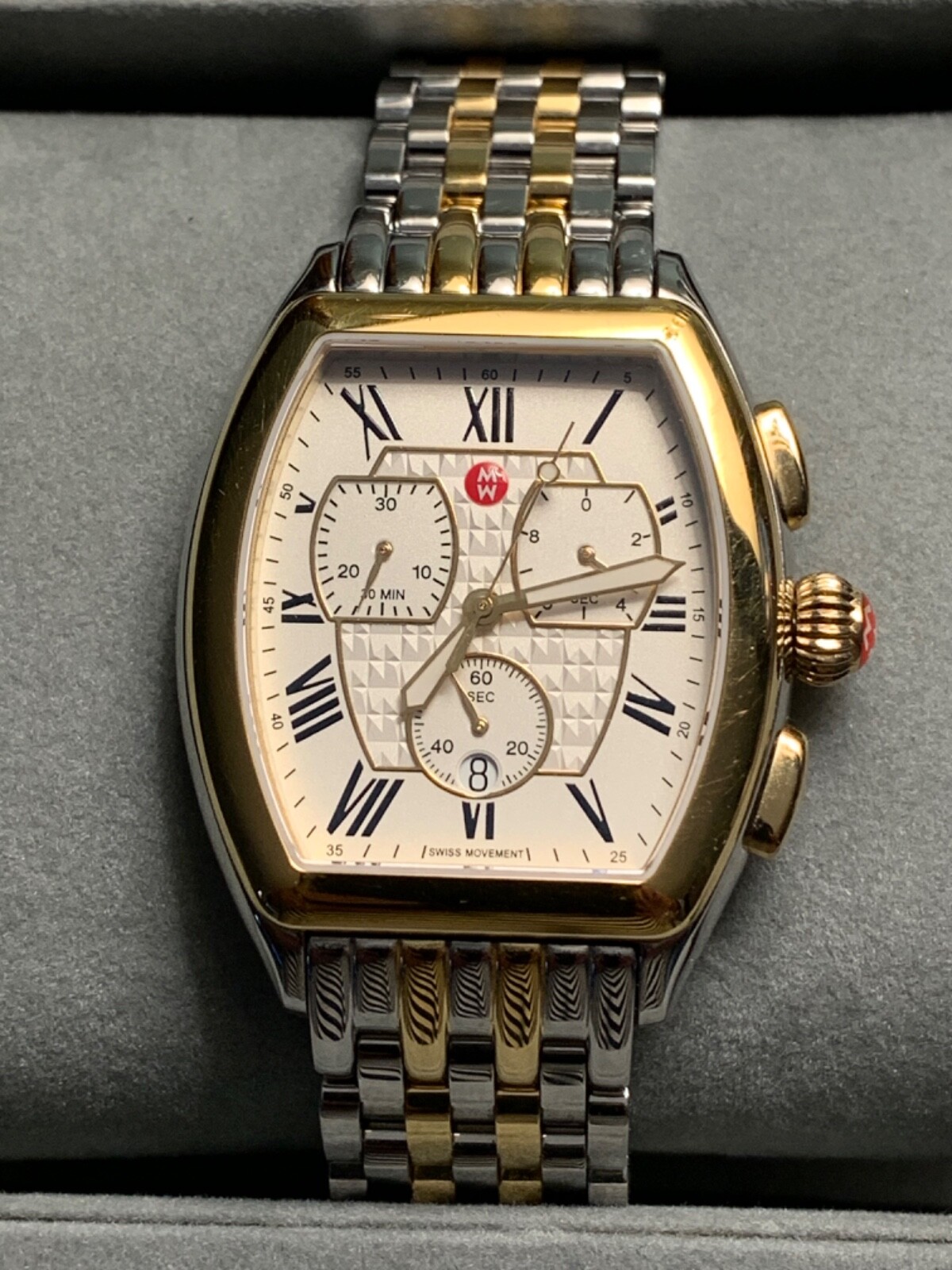 MICHELE Mens Womens Watch RELEVE Two Tone Gold & Silver 18k Plated ...