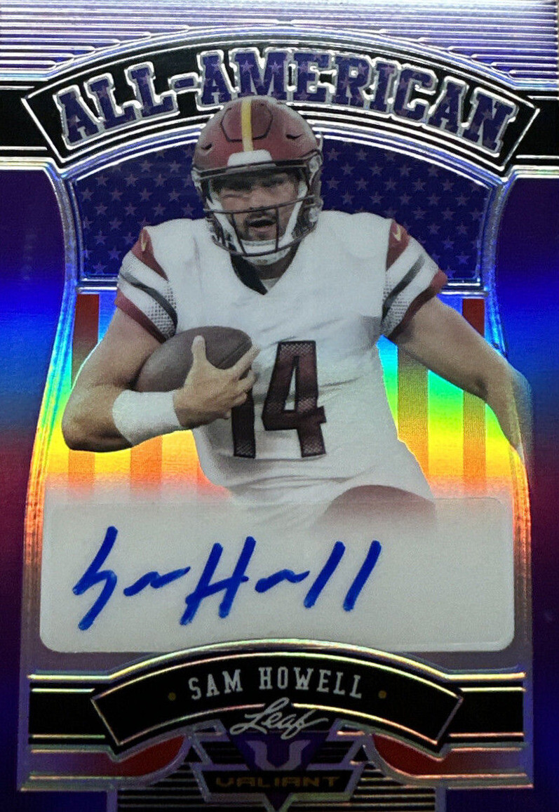 2022 Leaf Valiant - All-American Purple #AA-SH1 Sam Howell /15 (AU, RC ...