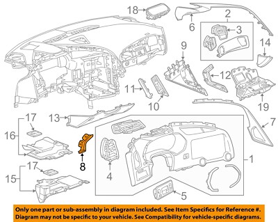 GM OEM 14-19 Corvette Instrument Panel Components-Finish Molding ...