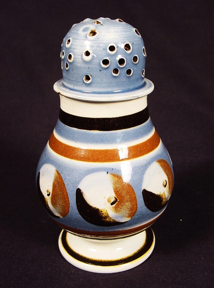 RARE 1820 CATS EYE PEPPER POT MOCHA WARE PEARLWARE STAFFORDSHIRE ...