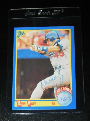 1990 SCORE MIKE HUFF HAND SIGNED / AUTOGRAPHED ROOKIE CARD #597 - Blue ...