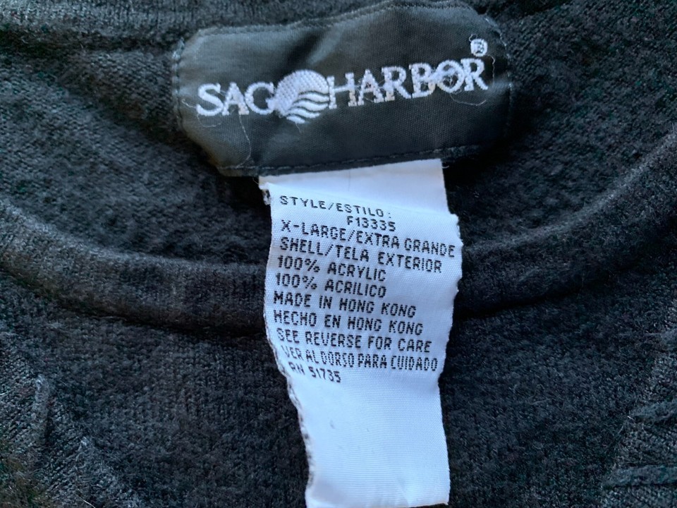 Black pullover sweater, Sag Harbor, Size XL | eBay