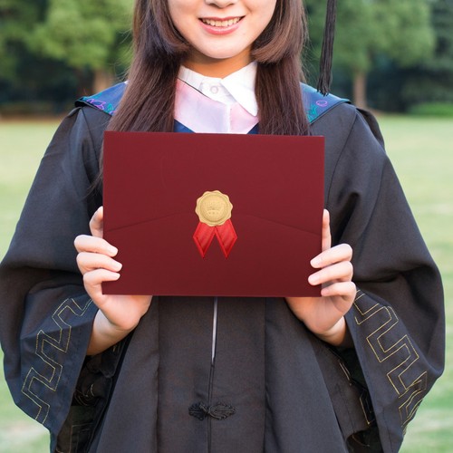 2 Pcs Certificate Holder Single Sided Important Document Award Cover ...