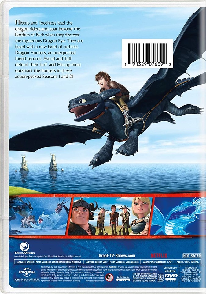 Dragons: Race to the Edge - Seasons 1 & 2 (DVD) Jay Baruchel America ...