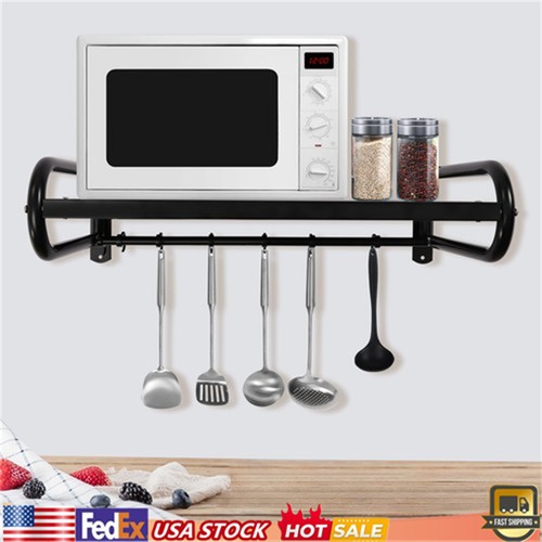 Wall Mounted Shelves Carbon Steel Heavy Duty Microwave Oven Shelf for ...