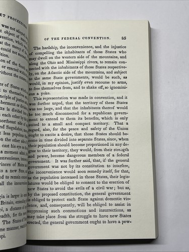 Secret Proceedings And Debates Of The Constitutional Convention 1986 PB ...