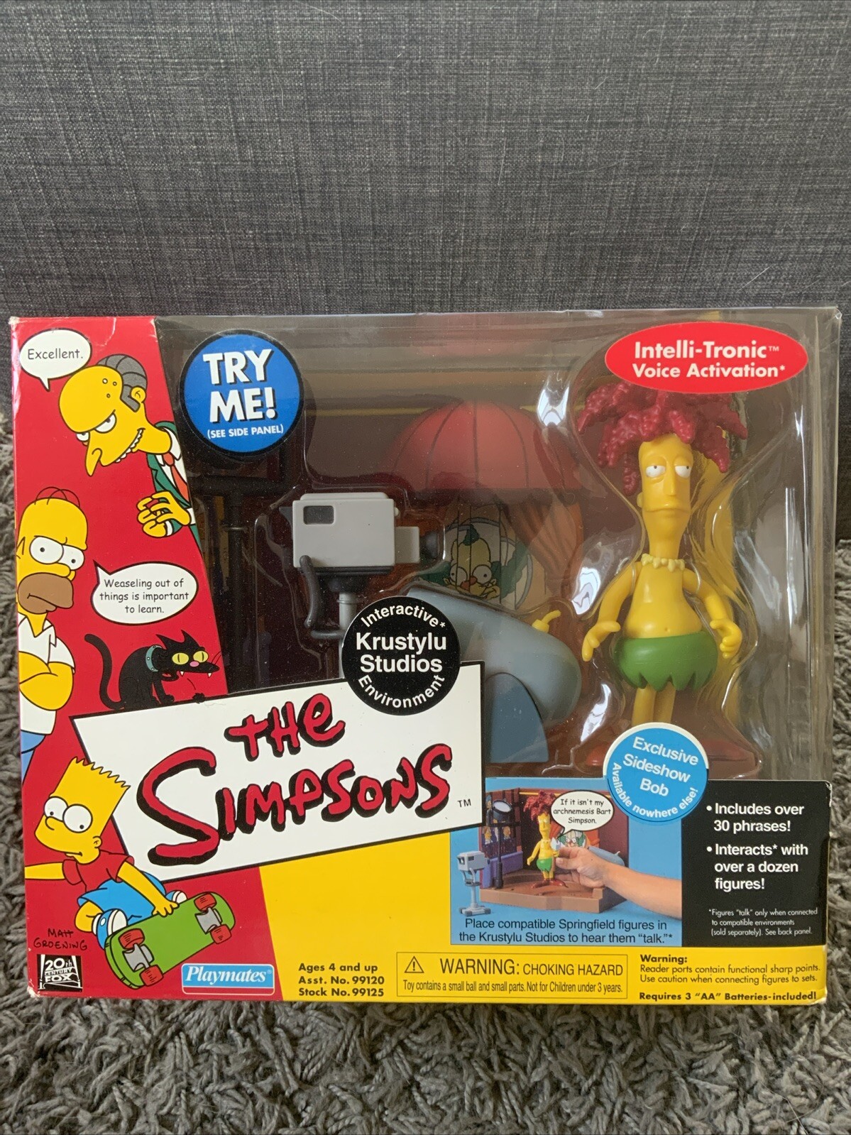 Playmates WoS Krustylu Studios Playset & Sideshow Bob Action Figure ...