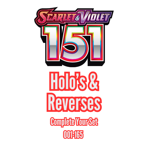 Pokémon 151 (English) 001 to 165 Reverse Holos - Complete Your Set ...