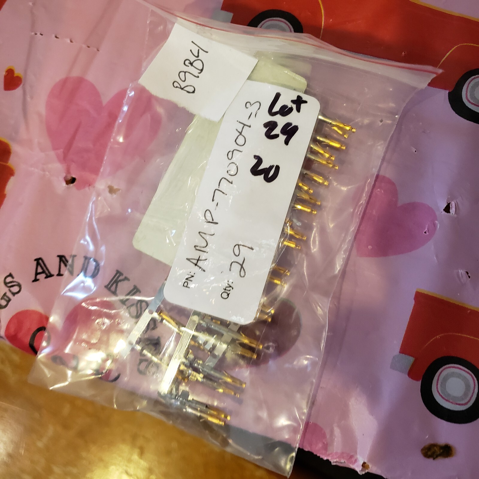 NEW LOT of 29 AMP TE Socket Contact Gold Crimp 18-22 AWG Stamped ...