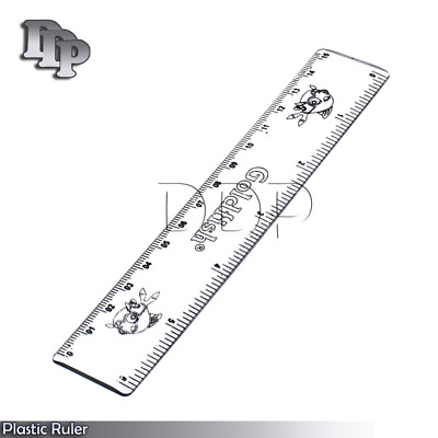 6 Inches Clear Plastic Ruler Straight Measuring Tool for Student School ...